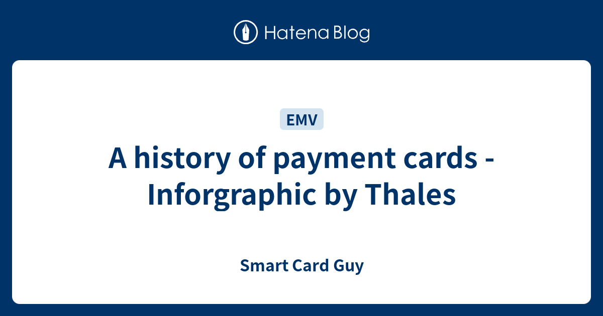 A history of payment cards - Inforgraphic by Thales - Smart Card Guy