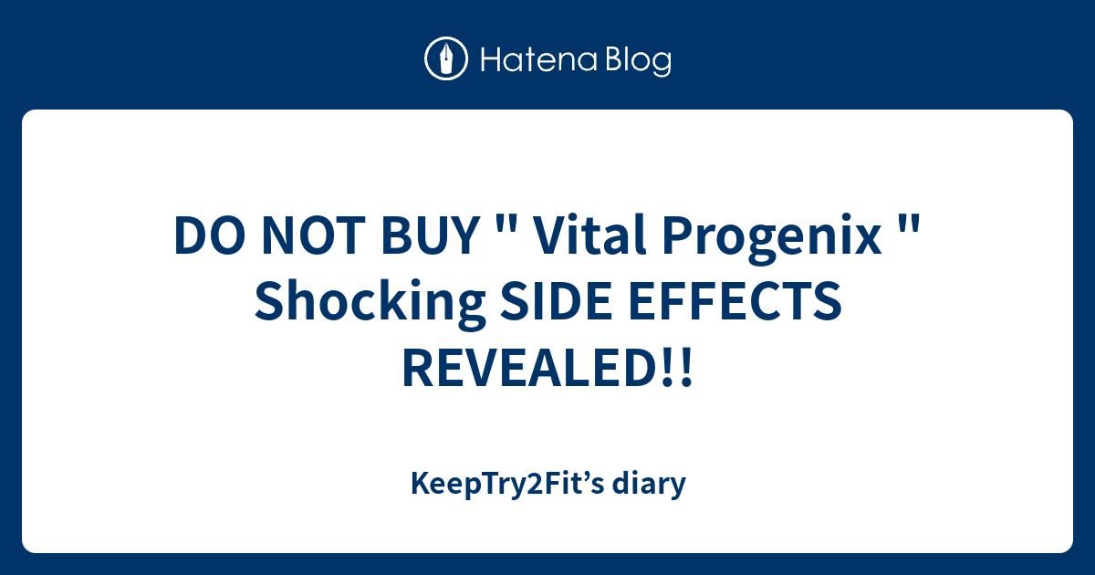 DO NOT BUY " Vital Progenix " Shocking SIDE EFFECTS REVEALED ...