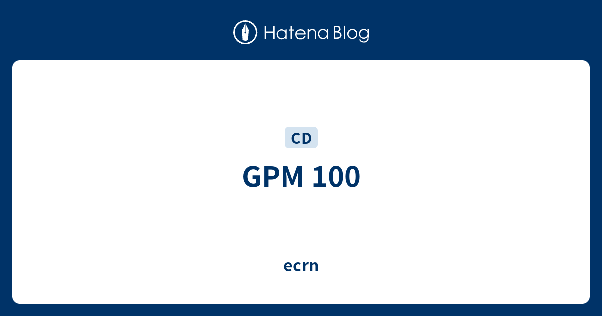 GPM 100 - ecrn