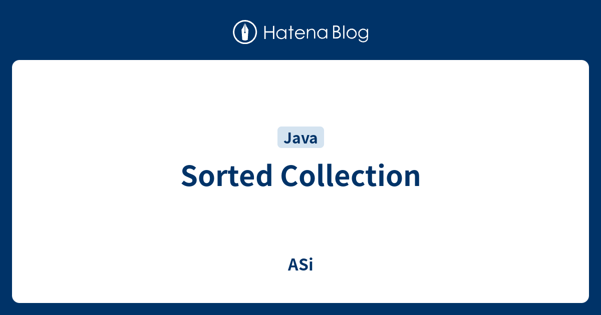 Sorted Collection - ASi