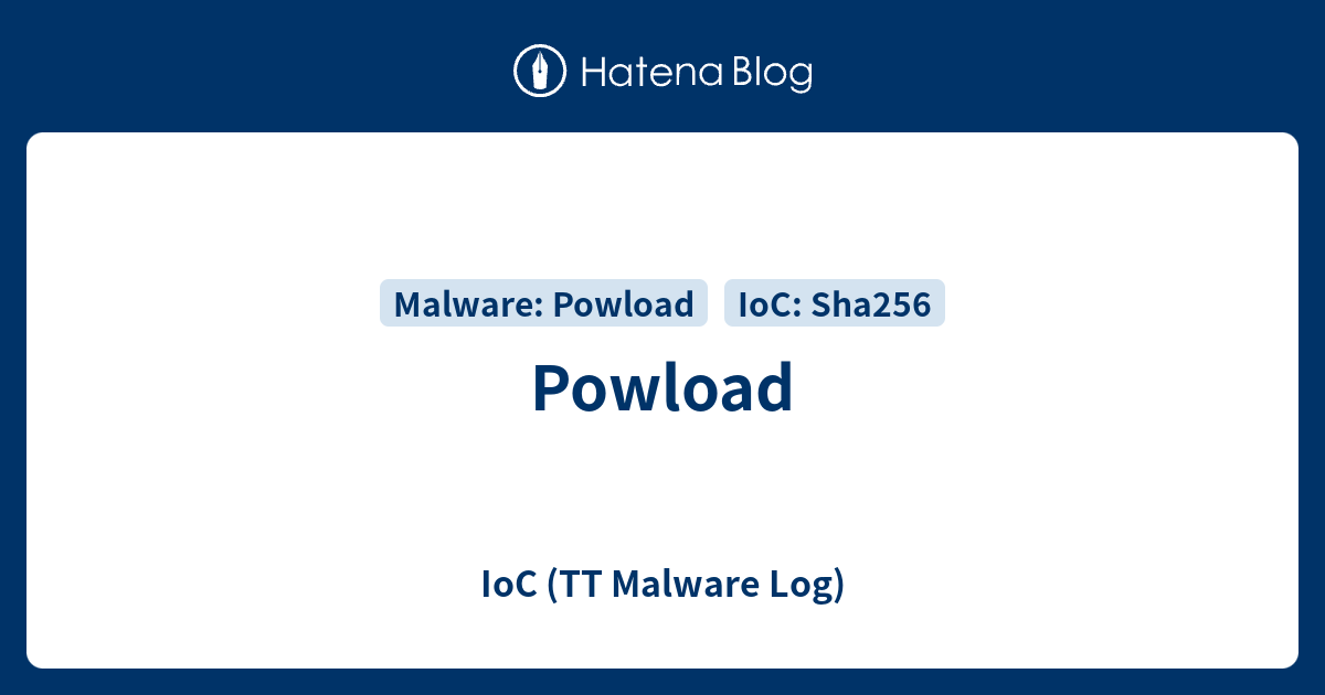 Powload - IoC (TT Malware Log)