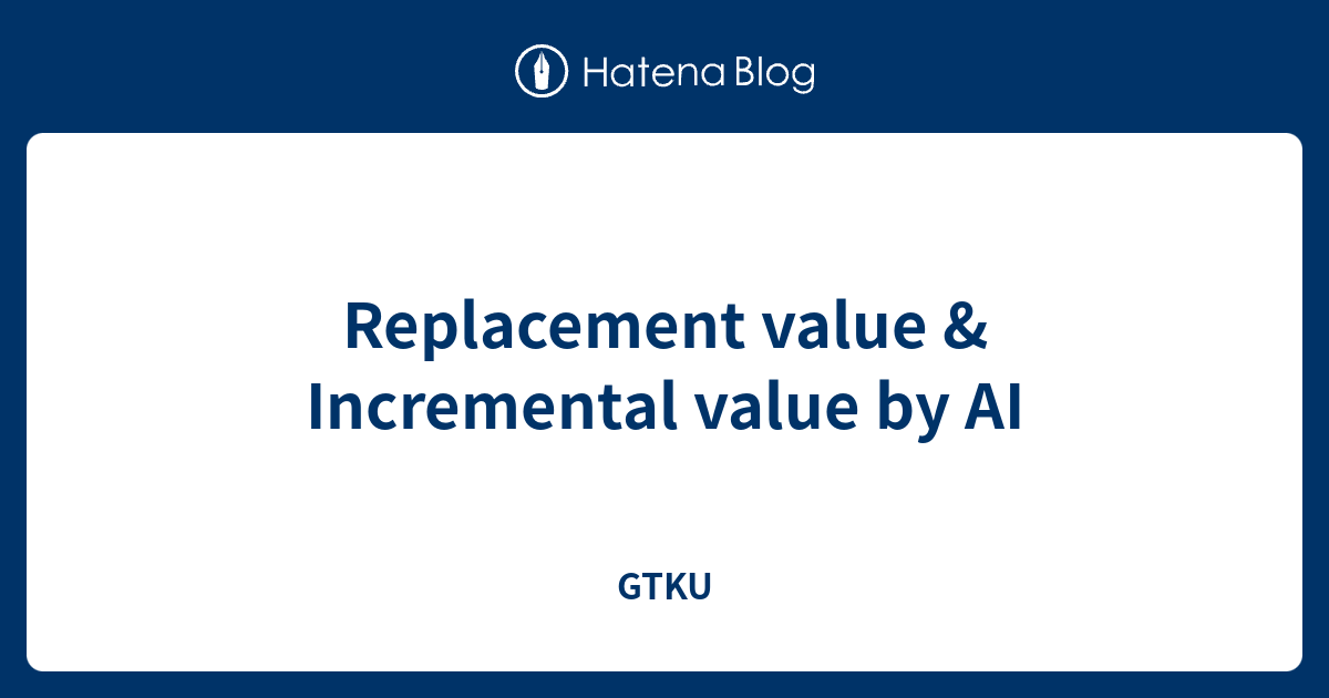 Replacement value & Incremental value by AI - GTKU