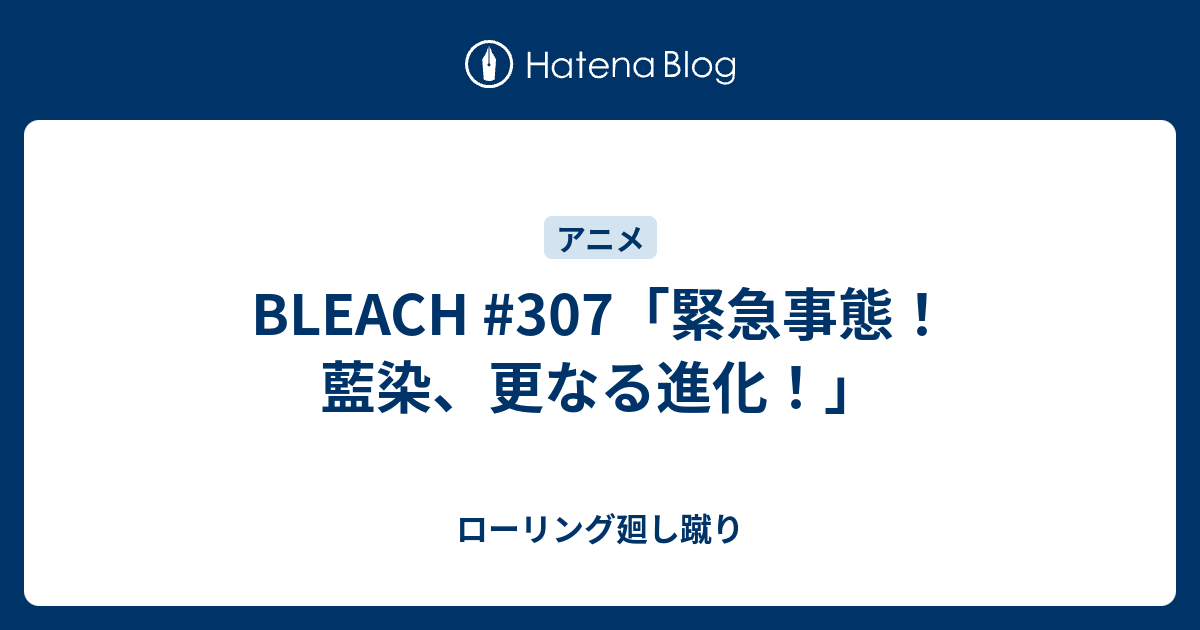 BLEACH #307「緊急事態！藍染、更なる進化！」 - ローリング廻し蹴り