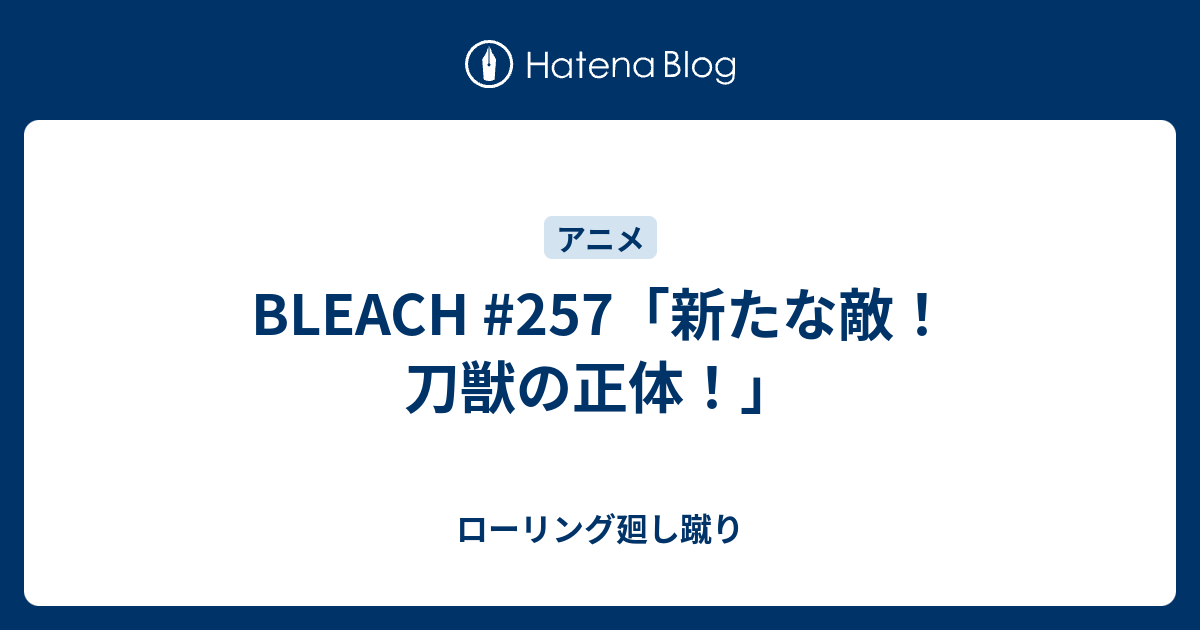 BLEACH #257「新たな敵！刀獣の正体！」 - ローリング廻し蹴り