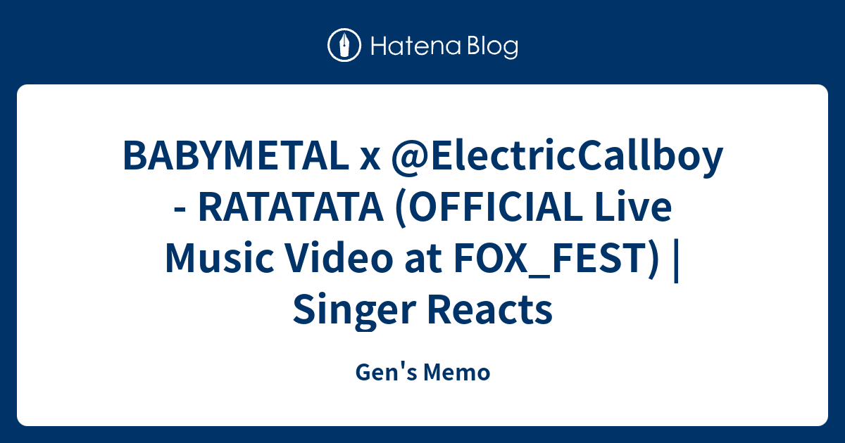 BABYMETAL x @ElectricCallboy - RATATATA (OFFICIAL Live Music Video at ...