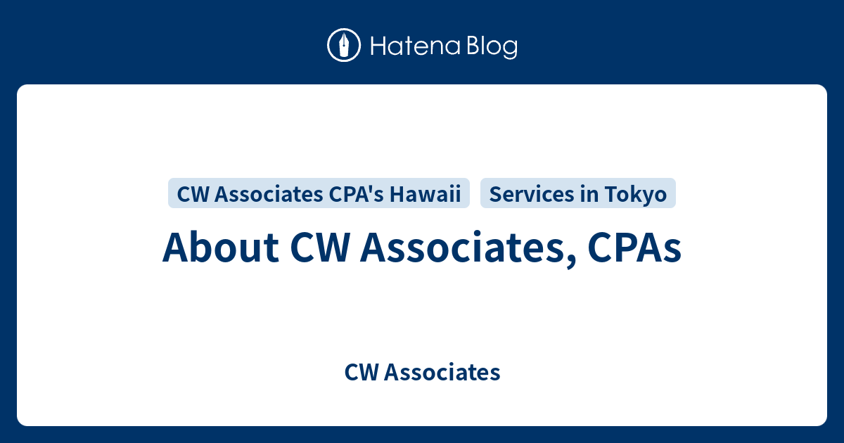 About CW Associates, CPAs - CW Associates