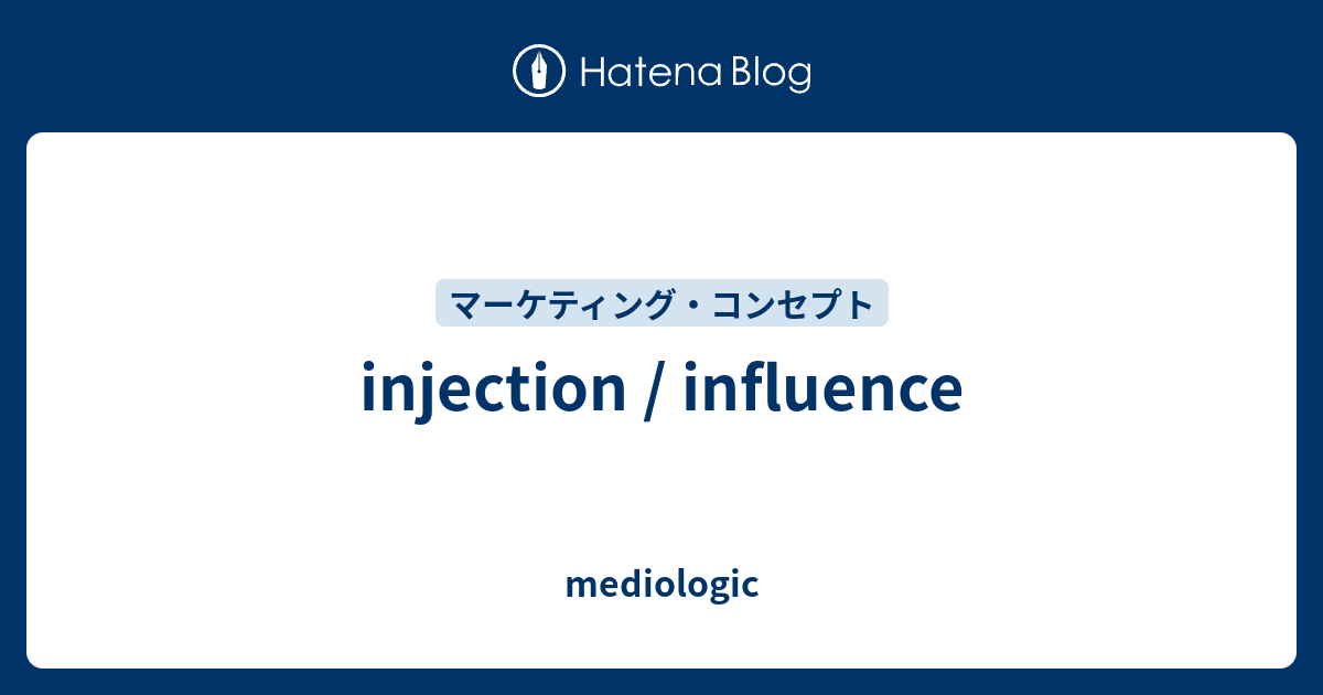 injection / influence - mediologic