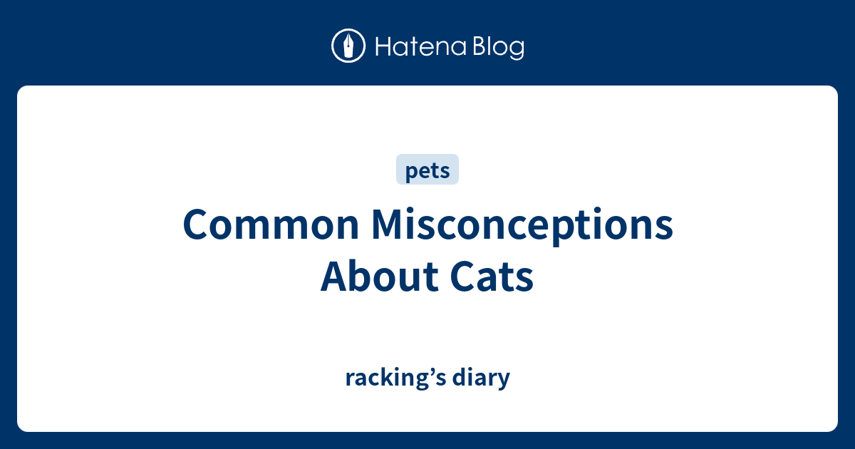 Common Misconceptions About Cats - racking’s diary