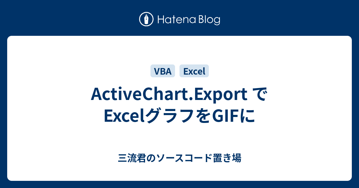 ActiveChart.Export で ExcelグラフをGIFに - 三流君のソースコード置き場