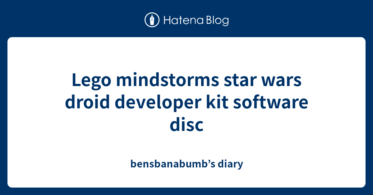 Lego mindstorms star wars droid developer kit software disc ...