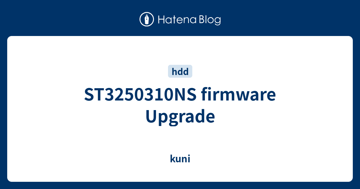 ST3250310NS firmware Upgrade - kuni