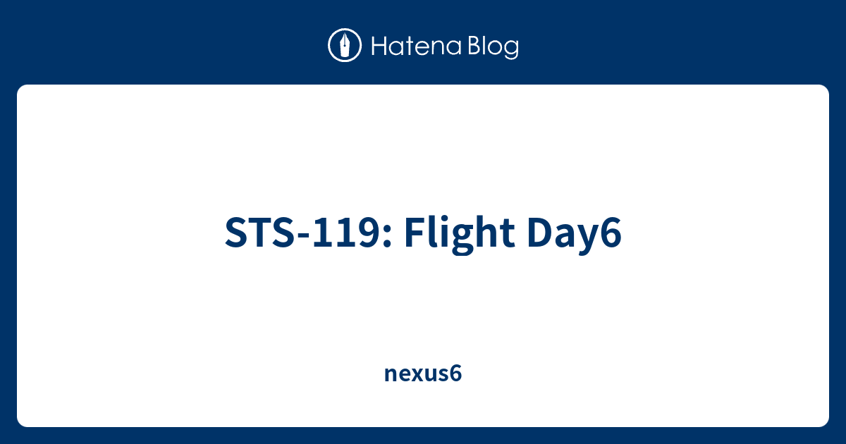 STS-119: Flight Day6 - nexus6
