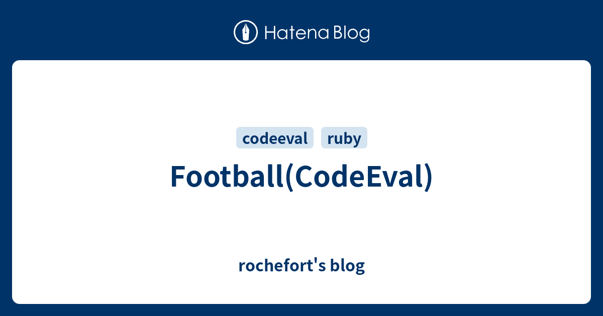 Football(CodeEval) - rochefort's blog
