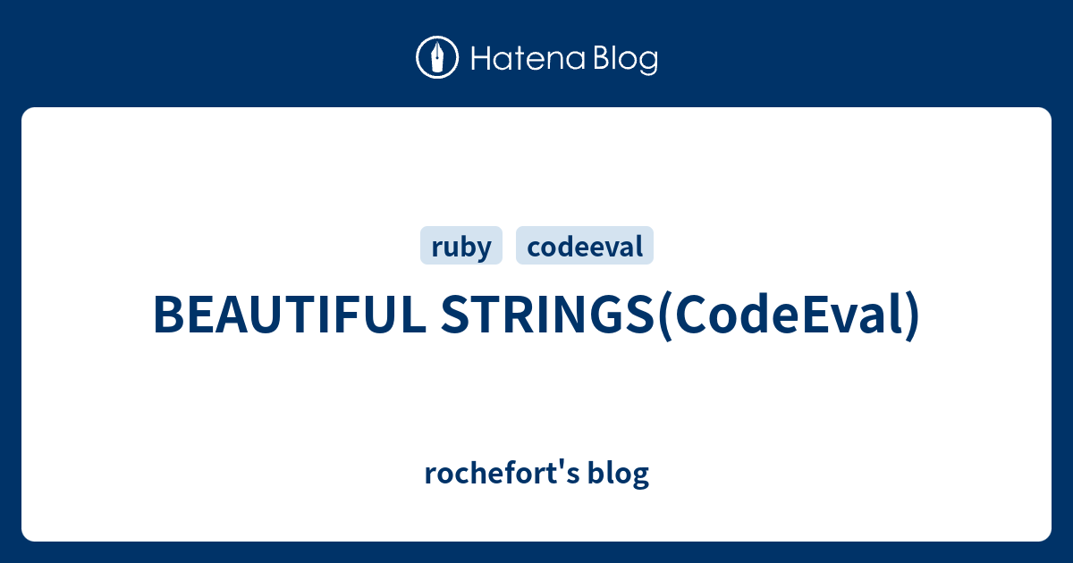 BEAUTIFUL STRINGS(CodeEval) - rochefort's blog