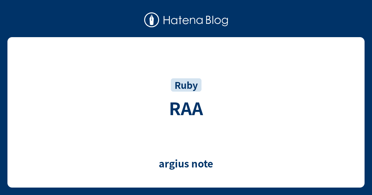 RAA - argius note