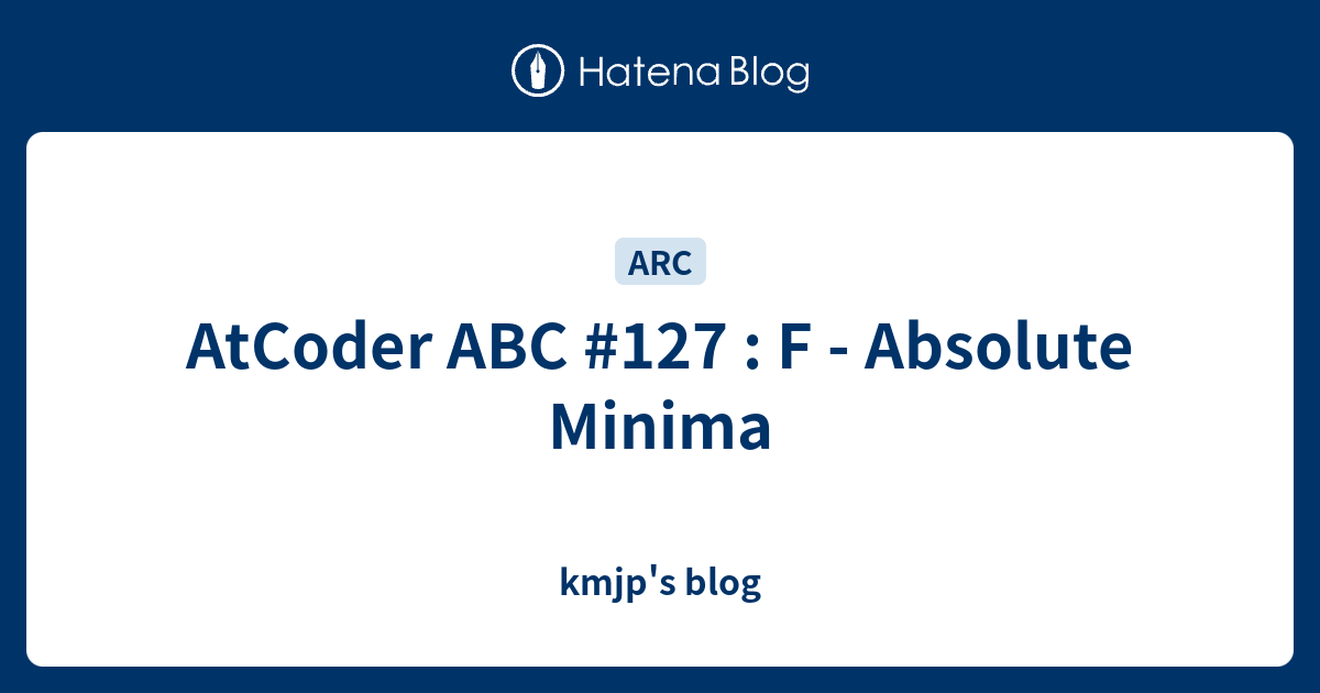 AtCoder ABC #127 : F - Absolute Minima - kmjp's blog