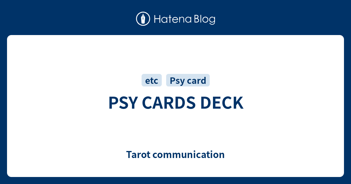 PSY CARDS DECK - Tarot communication