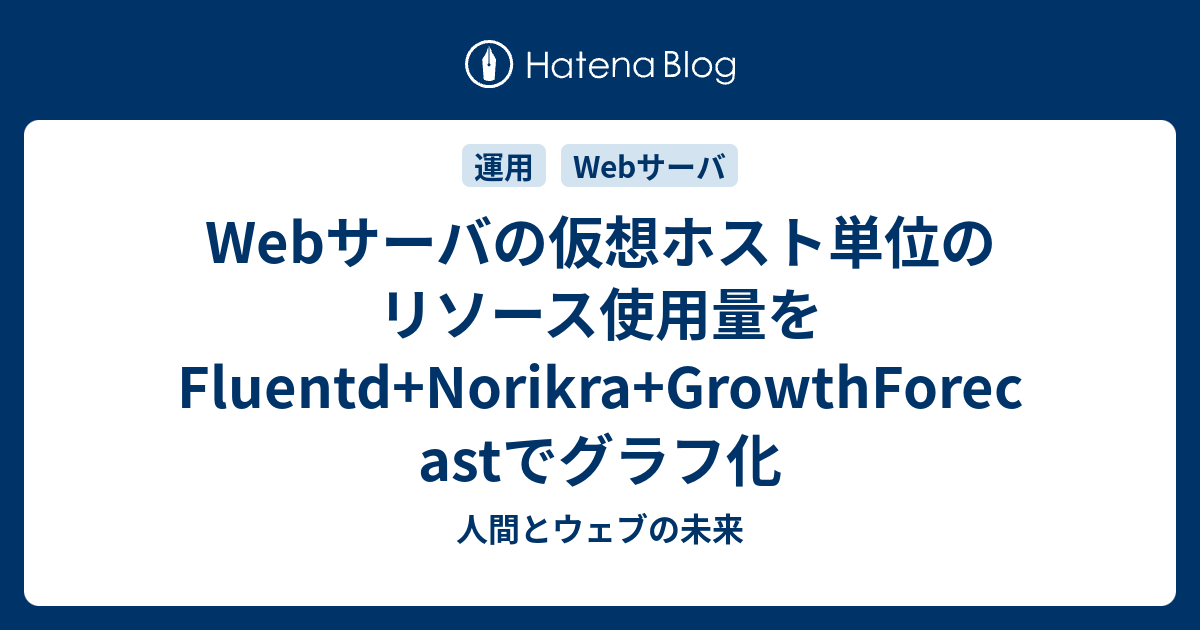 Webサーバの仮想ホスト単位のリソース使用量をFluentd+Norikra+GrowthForecastでグラフ化 - 人間とウェブの未来