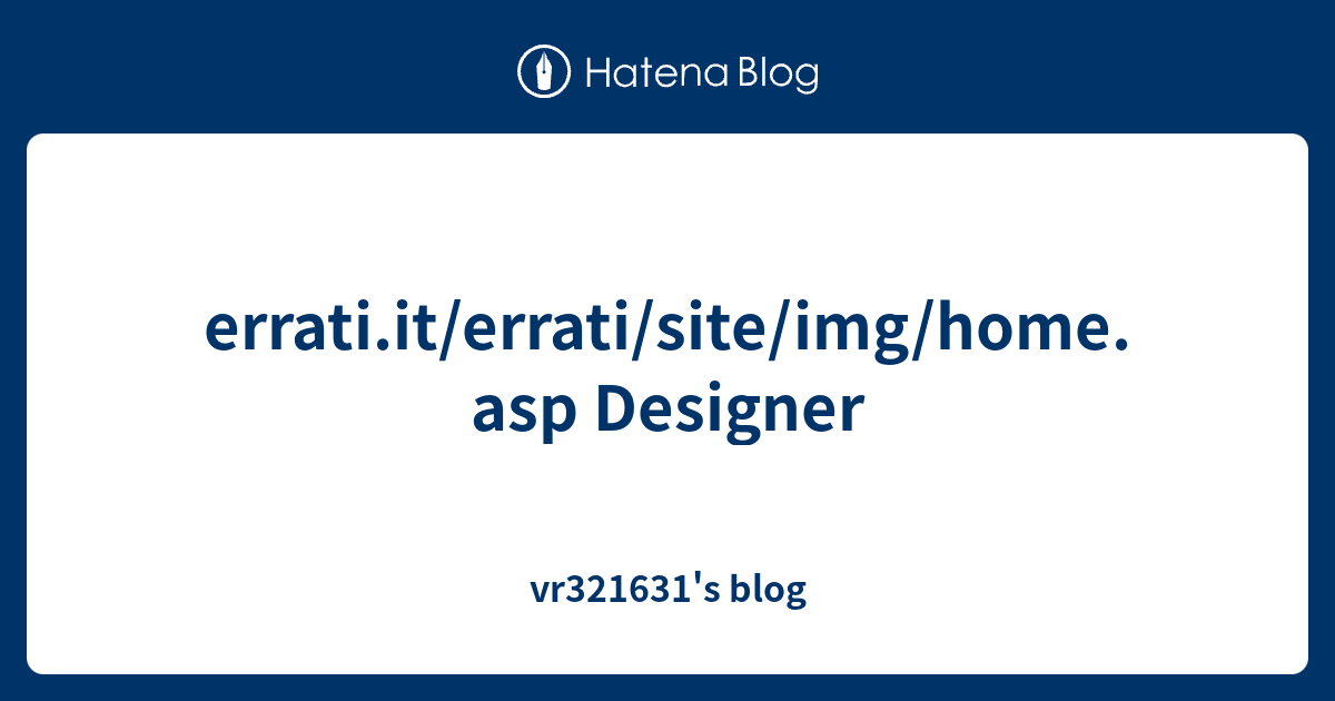 errati.it/errati/site/img/home.asp Designer - vr321631's blog