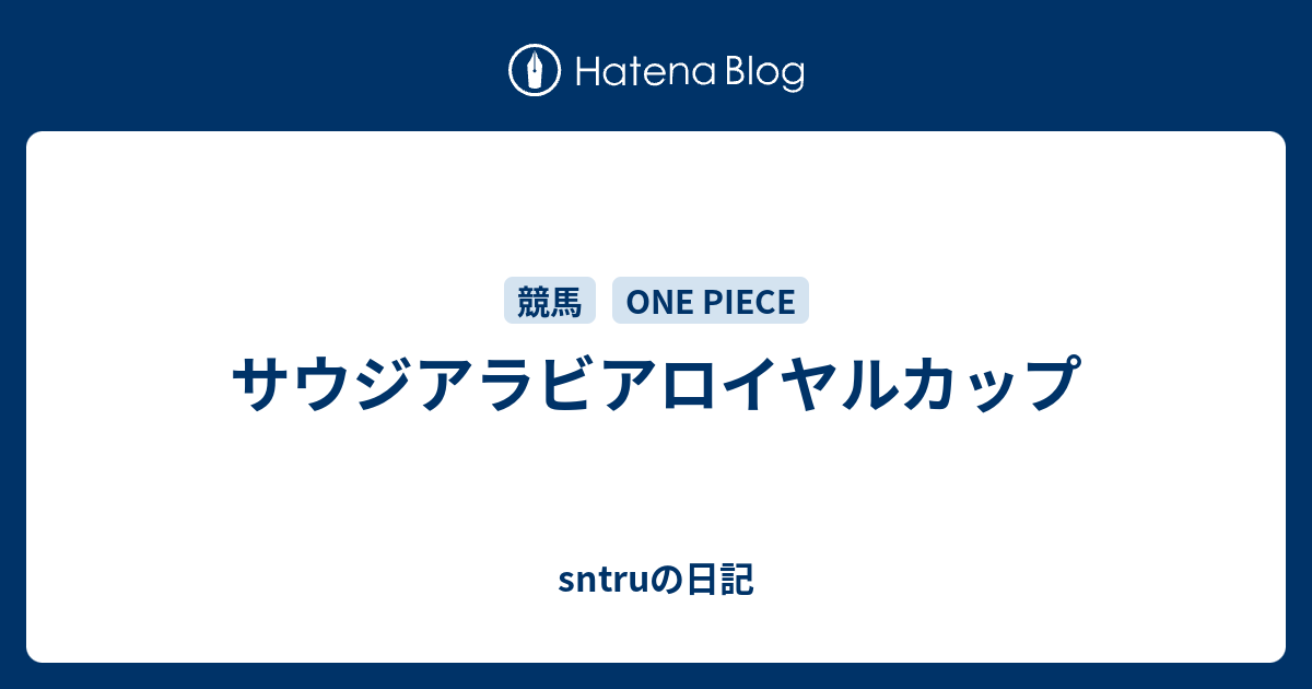 サウジアラビアロイヤルカップ - sntruの日記