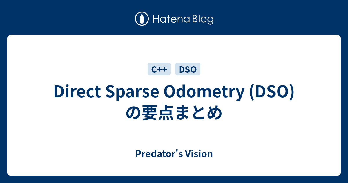 Direct Sparse Odometry (DSO) の要点まとめ - Predator's Vision