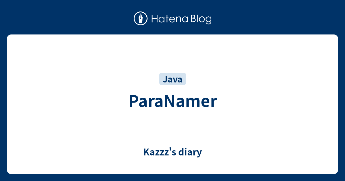 ParaNamer - Kazzz's diary