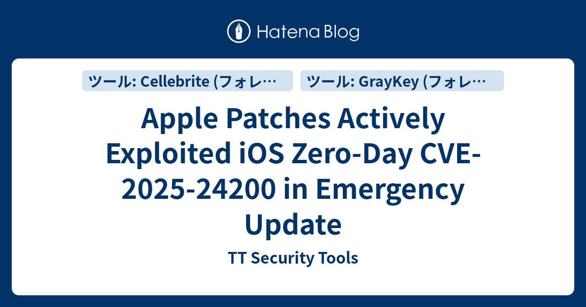 Apple Patches Actively Exploited iOS Zero-Day CVE-2025-24200 in ...