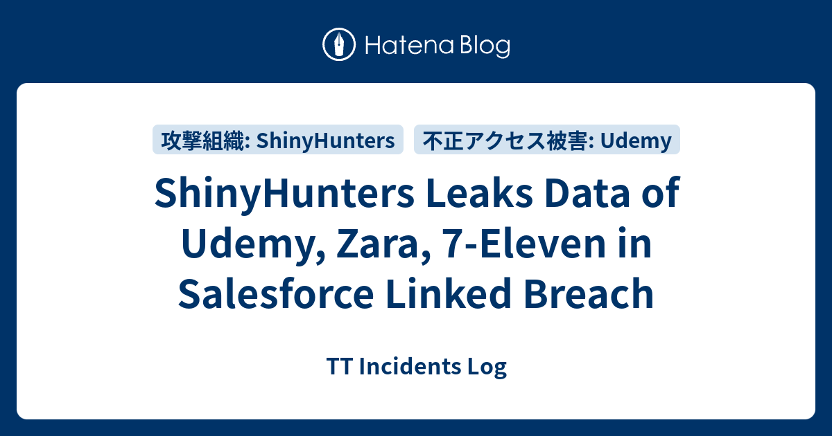 ShinyHunters Leaks Data of Udemy, Zara, 7-Eleven in Salesforce Linked ...