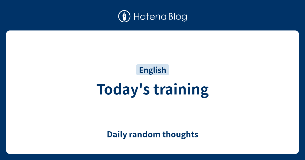 New words - Daily random thoughts