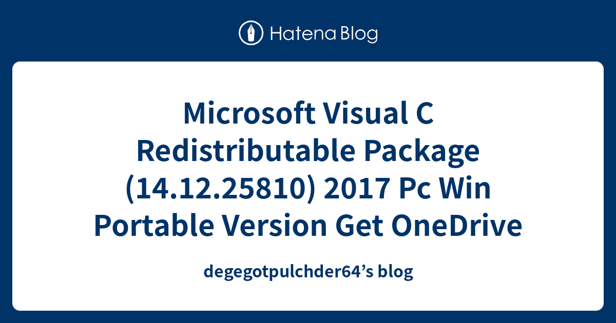 Microsoft Visual C Redistributable Package (14.12.25810) 2017 Pc Win ...