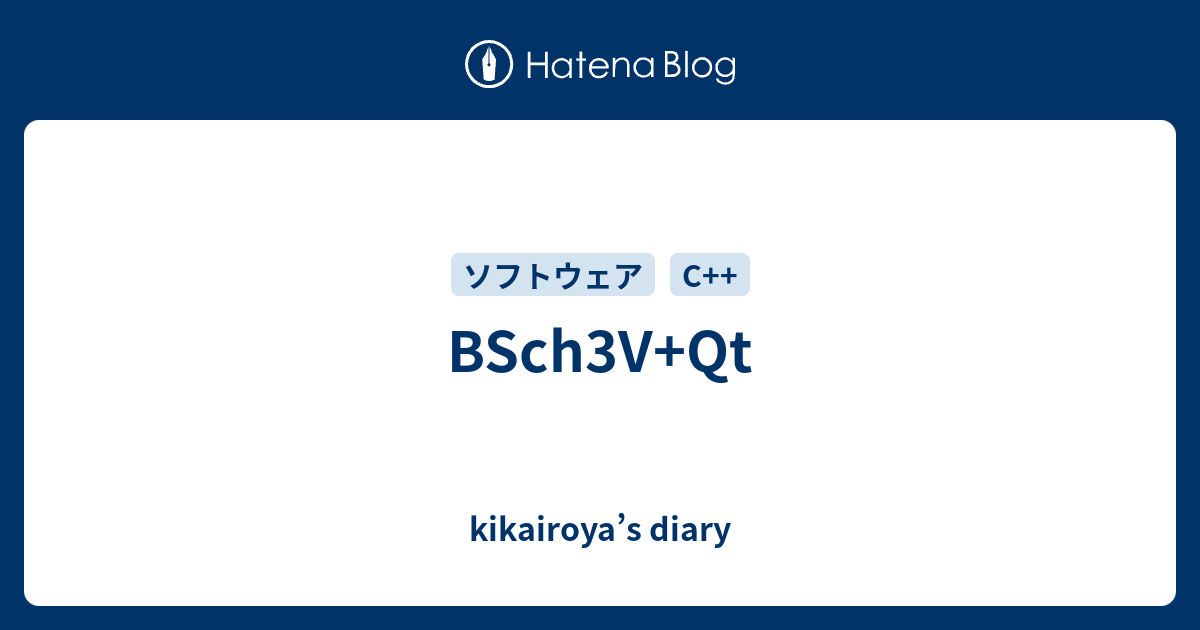 BSch3V+Qt - kikairoya’s diary