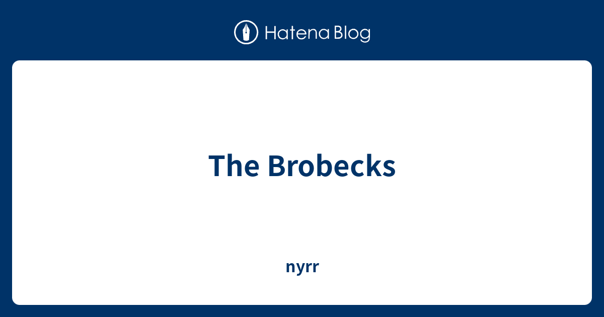 The Brobecks - nyrr