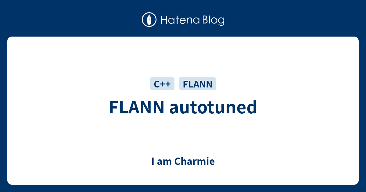 FLANN autotuned - I am Charmie