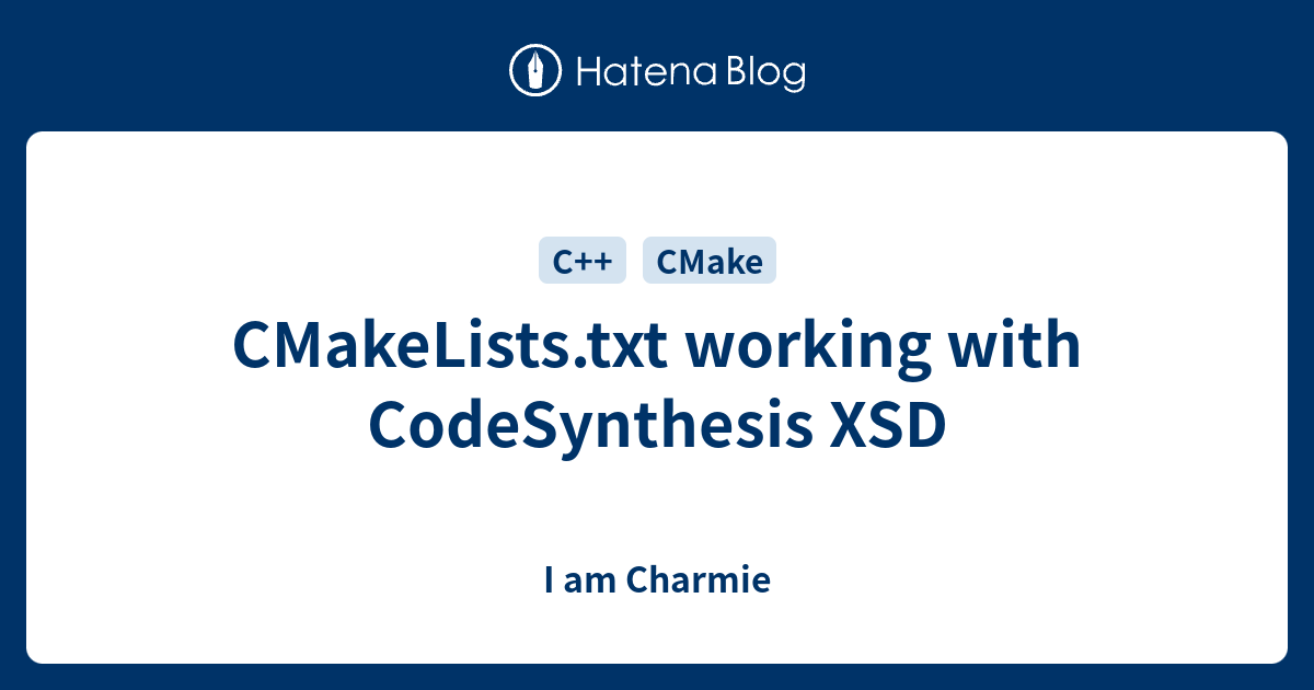 CMakeLists.txt working with CodeSynthesis XSD - I am Charmie