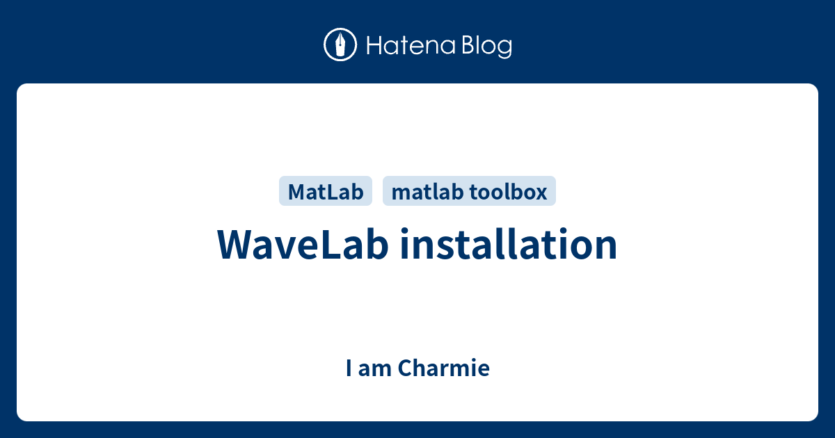 WaveLab installation - I am Charmie