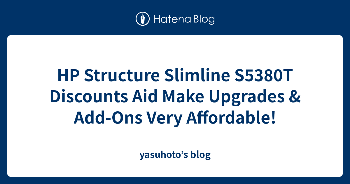 HP Structure Slimline S5380T Discounts Aid Make Upgrades & Add-Ons Very ...