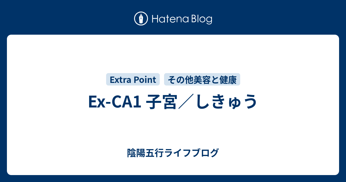 Ex-CA1 子宮／しきゅう - 陰陽五行ライフブログ