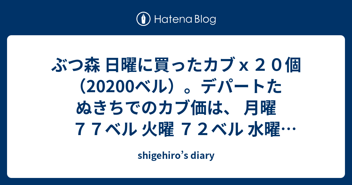 - shigehiro’s diary