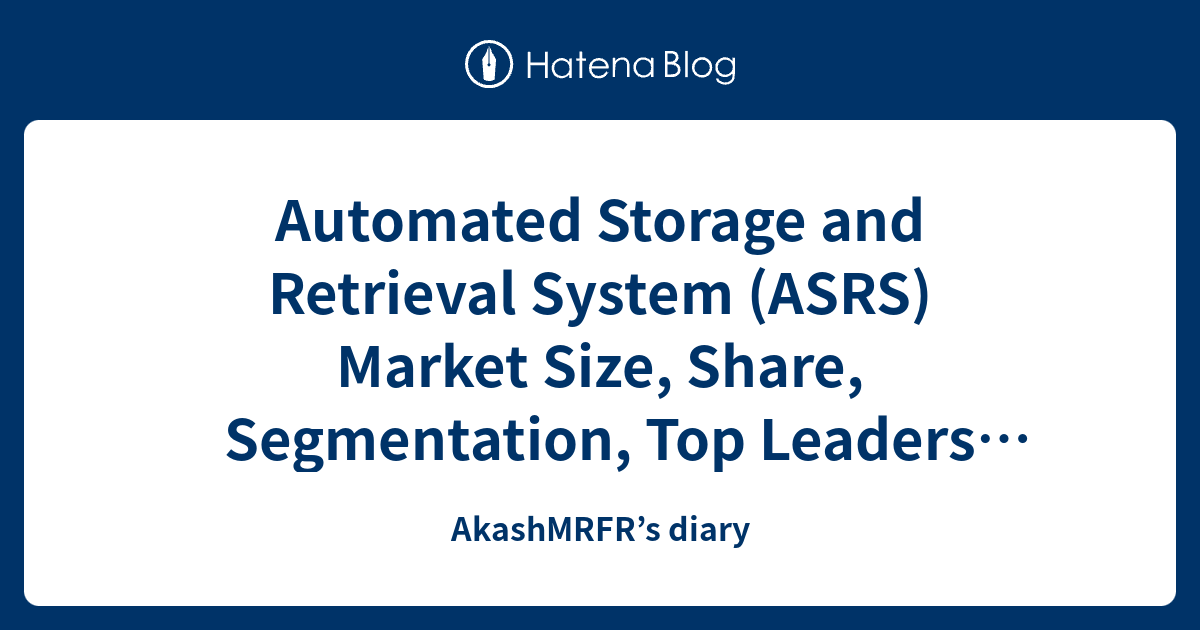 Automated Storage and Retrieval System (ASRS) Market Size, Share ...