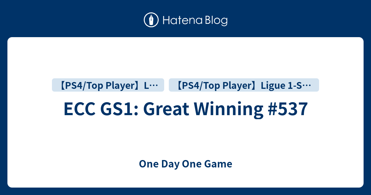ECC GS1: Great Winning #537 - One Day One Game
