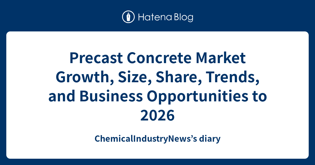 Precast Concrete Market Growth, Size, Share, Trends, and Business ...
