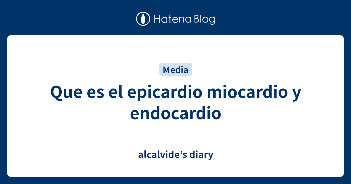 Que es el epicardio miocardio y endocardio - alcalvide’s diary