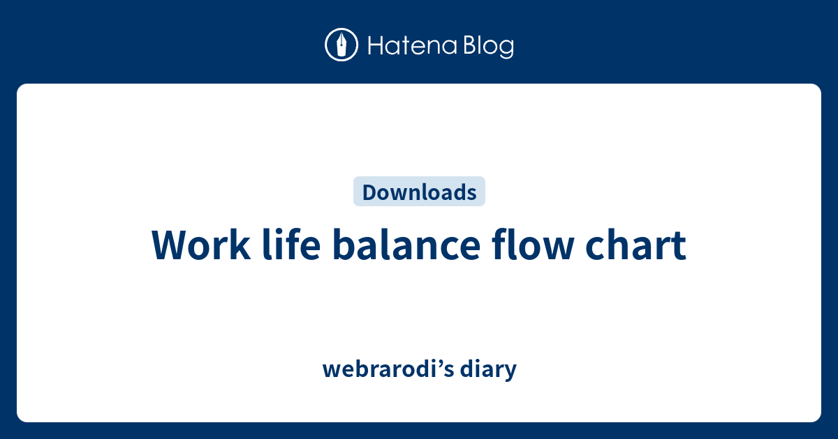 Work life balance flow chart - webrarodi’s diary