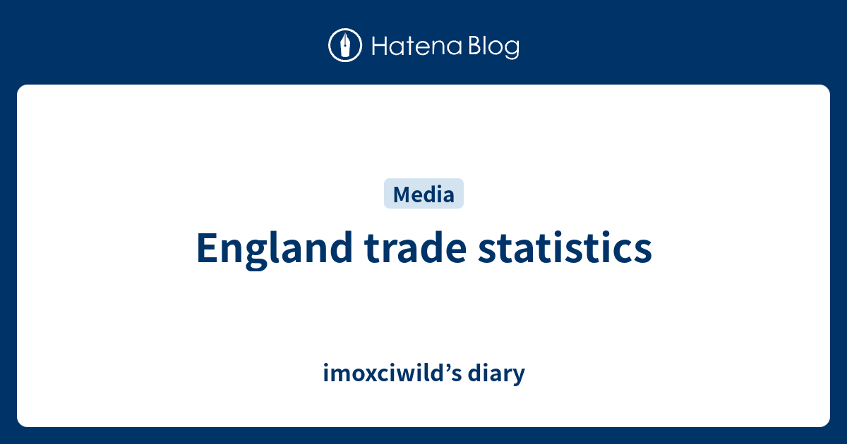 England trade statistics - imoxciwild’s diary