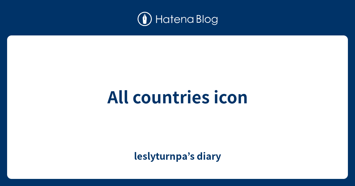All countries icon - leslyturnpa’s diary