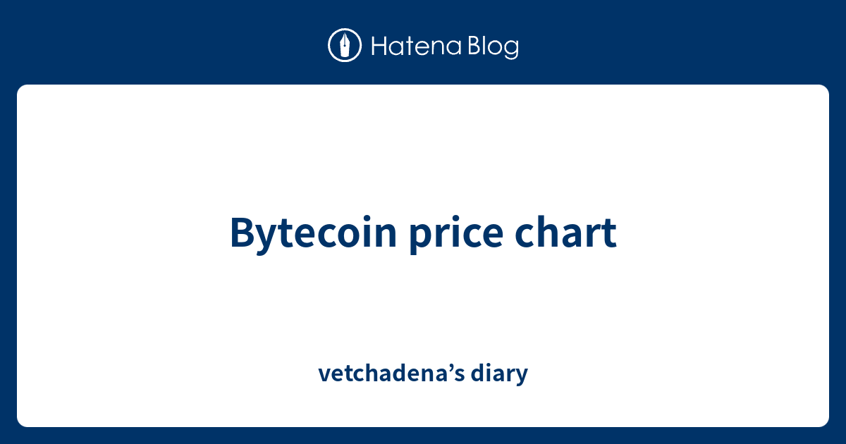 Bytecoin price chart - vetchadena’s diary