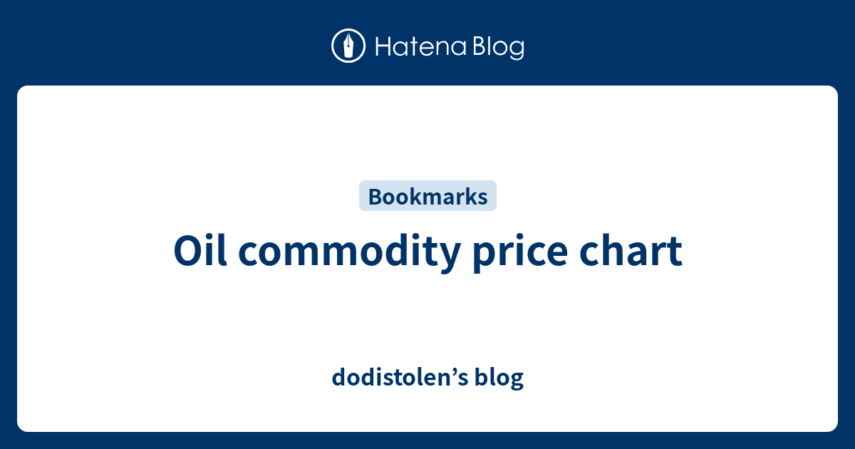 Oil commodity price chart - dodistolen’s blog