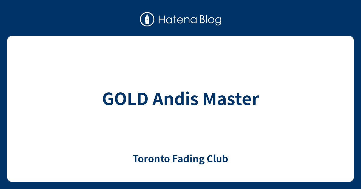 GOLD Andis Master - Toronto Fading Club
