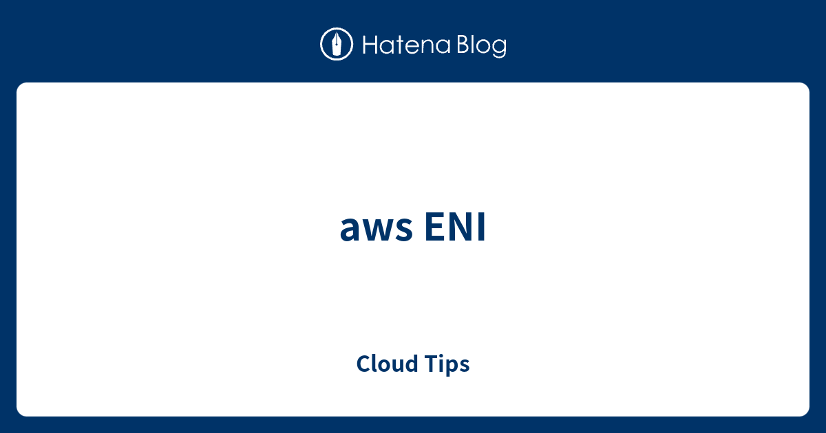 aws ENI - Cloud Tips