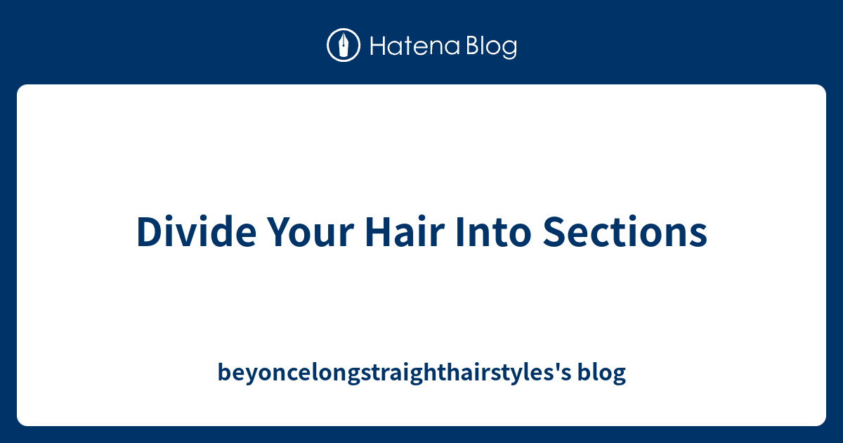 Divide Your Hair Into Sections - beyoncelongstraighthairstyles's blog